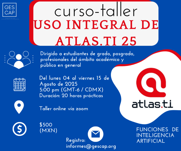 Curso-taller ‘Uso integral de ATLAS.ti 25 (codificación y análisis ...